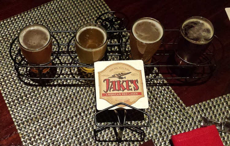 A Craft Beer Flight at Jake’s American Bar – It's just the booze dancing…